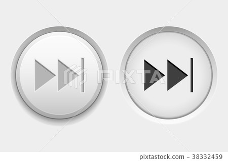 FAST FORWARD round white interface buttons. Normal - Stock Illustration ...
