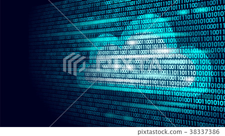 Cloud computing online storage binary code numbers - Stock Illustration [38337386] - PIXTA