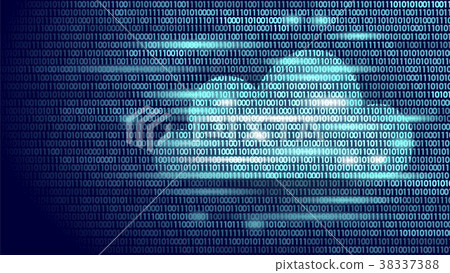 Cloud computing online storage binary code numbers - Stock Illustration [38337388] - PIXTA