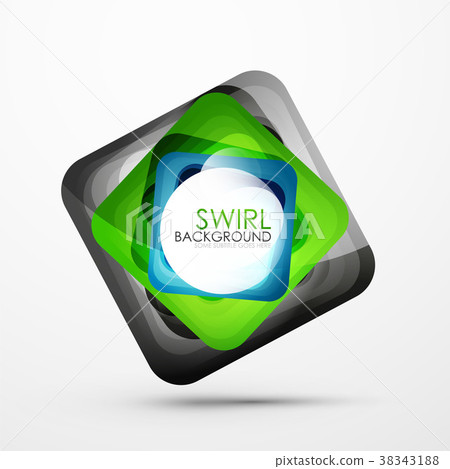 Square swirl abstract banner - Stock Illustration [38343188] - PIXTA