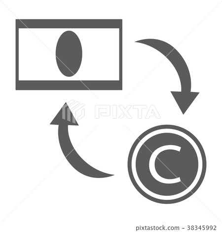 Cash exchange icon illustration icon - Stock Illustration [38345992 ...