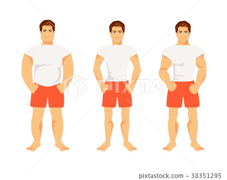 Types of male figures - Stock Illustration [38351295] - PIXTA
