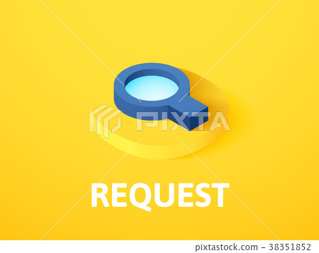 Request isometric icon, isolated on color - Stock Illustration ...