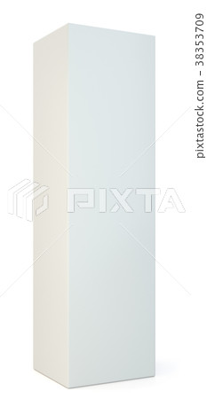 White tall rectangle blank box on studio - Stock Illustration [38353709 ...