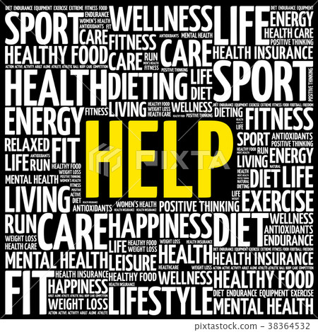 HELP word cloud background - Stock Illustration [38364532] - PIXTA