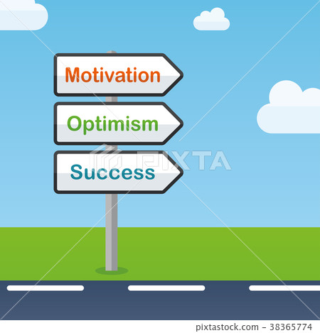 motivation direction signs abstract concept - Stock Illustration ...
