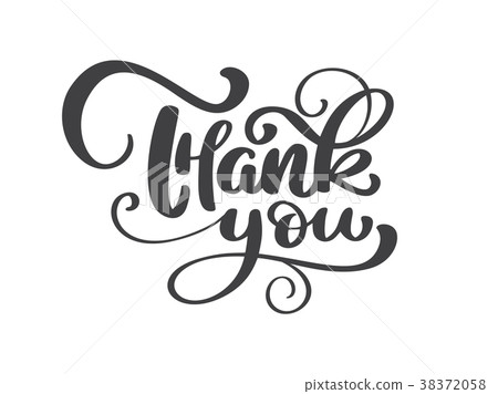 Thank You handwritten inscription. Hand drawn - Stock Illustration ...