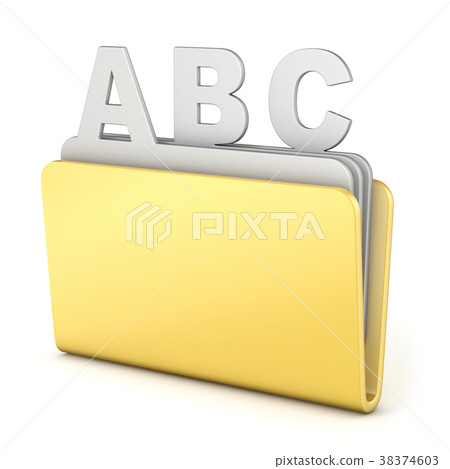 Computer folder with ABC files 3D - Stock Illustration [38374603] - PIXTA