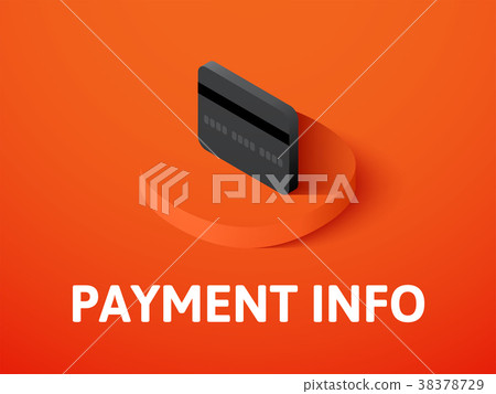 Payment info isometric icon, isolated on color - Stock Illustration ...