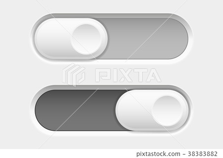 Toggle switch interface buttons. Gray elements - Stock Illustration ...