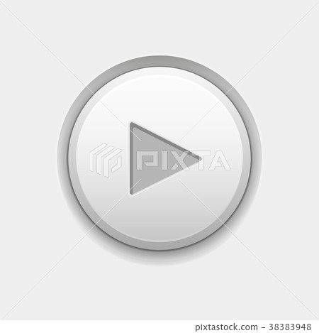 PLAY round white interface button - Stock Illustration [38383948] - PIXTA