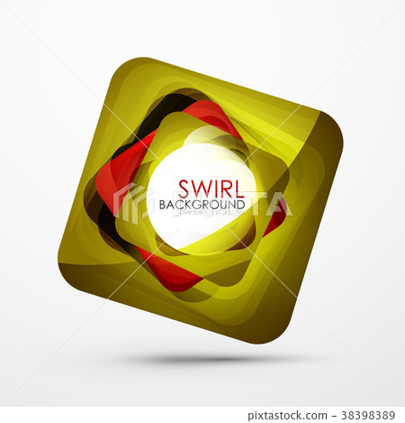 Square swirl abstract banner - Stock Illustration [38398389] - PIXTA