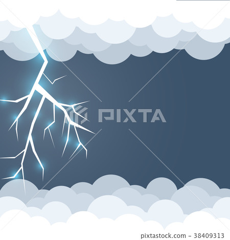 vector, cloud, lightning - Stock Illustration [38409313] - PIXTA