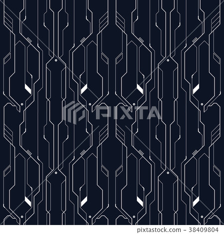 Abstract tech line pattern - Stock Illustration [38409804] - PIXTA
