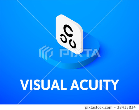 Visual acuity isometric icon, isolated on color - Stock Illustration ...