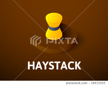 Haystack isometric icon, isolated on color - Stock Illustration ...