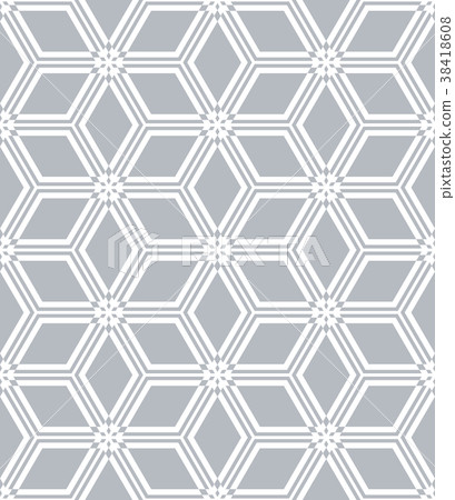 Seamless diamonds and hexagons pattern. - Stock Illustration [38418608 ...