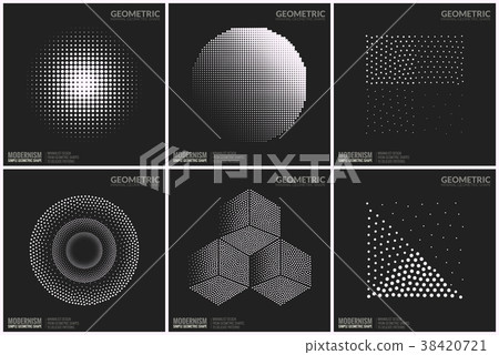 Universal Halftone Geometric Shapes For Design - Stock Illustration [38420721] - PIXTA