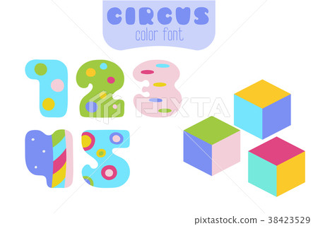 Cartoon colorful numbers 1, 2, 3, 4, 5 - Stock Illustration [38423529 ...