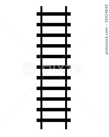 rail icon on white background. railway top view. - Stock Illustration ...