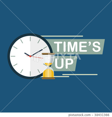 time is up, clock, concept - Stock Illustration [38431366] - PIXTA