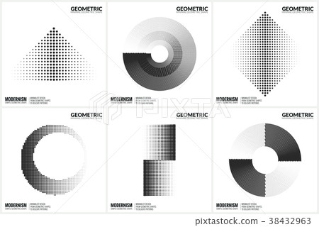 Universal Halftone Geometric Shapes For Design - Stock Illustration [38432963] - PIXTA