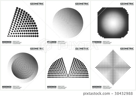 Universal Halftone Geometric Shapes For Design - Stock Illustration [38432988] - PIXTA