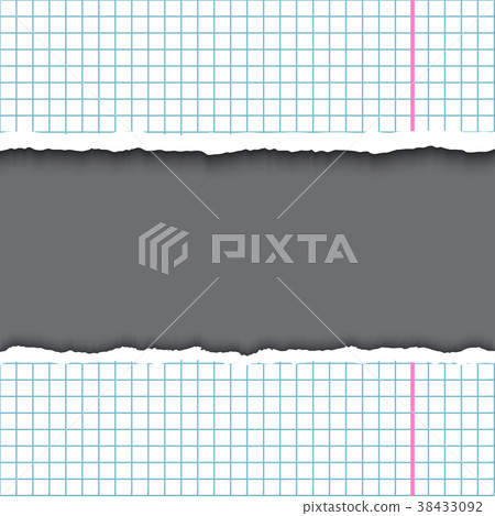 Torn notebook paper pieces realistic vector - Stock Illustration ...