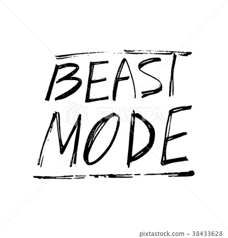 beast mode lettering - Stock Illustration [38433628] - PIXTA