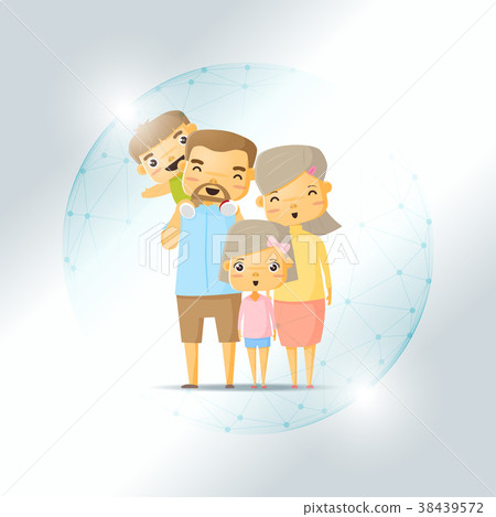 Life insurance concept with happy family - Stock Illustration [38439572 ...