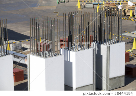 Large-scale construction site reinforced... - Stock Photo [38444194 ...
