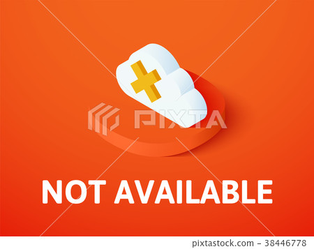 Not aviable isometric icon, isolated on color - Stock Illustration ...