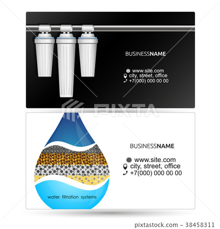 Water filters visiting card - Stock Illustration [38458311] - PIXTA