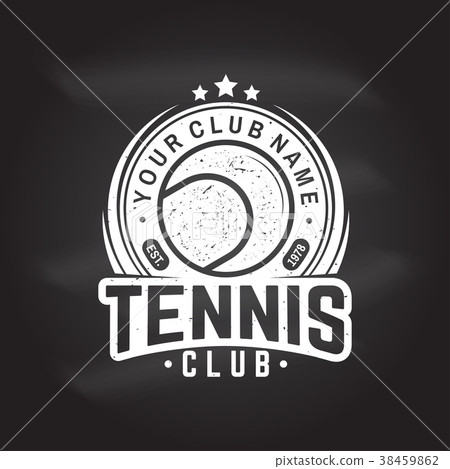 Tennis club. Vector illustration. - Stock Illustration [38459862] - PIXTA
