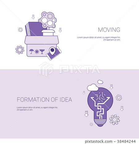 Moving And Formation Of Idea Concept Template Web - Stock Illustration ...