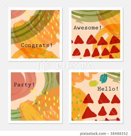 Red triangles and green marker strokes - Stock Illustration [38488352 ...