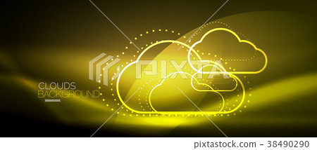 Vector cloud computing, storage concept - Stock Illustration [38490290] - PIXTA