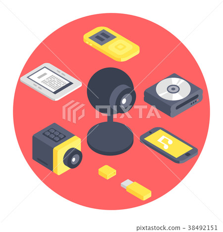 Isometric vector gadget computer devices icons - Stock Illustration ...