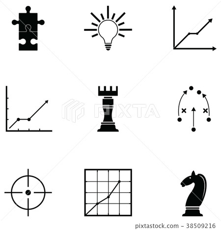 strategy icon set - Stock Illustration [38509216] - PIXTA