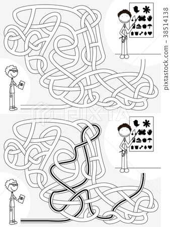Eye doctor maze - Stock Illustration [38514138] - PIXTA