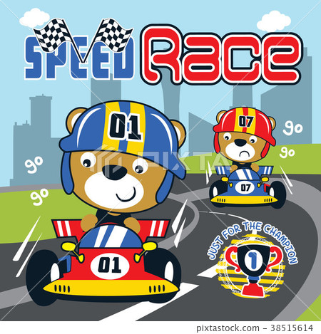 speed racing cartoon vector - Stock Illustration [38515614] - PIXTA