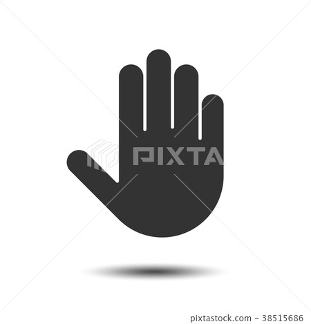 Simple Hand Icon, Vector Illustration. - Stock Illustration [38515686 ...