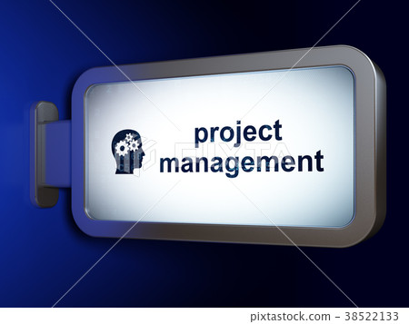 Business concept: Project Management and Head With - Stock Illustration ...