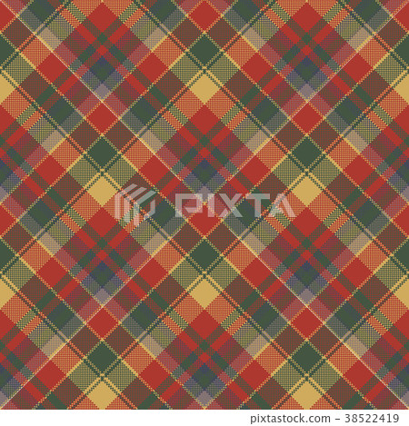 Red green check plaid textile seamless pattern - Stock Illustration ...