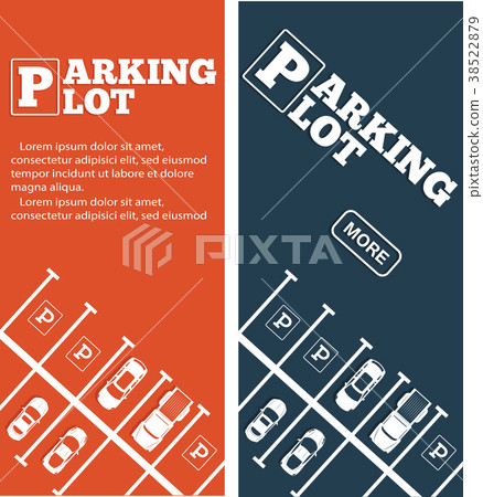 Parking lot flyers in minimalist style - Stock Illustration [38522879 ...