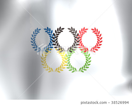Olympic image Five laurel flags - Stock Illustration [38526994] - PIXTA