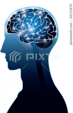 Image of brain electrical signals - Stock Illustration [38532670] - PIXTA