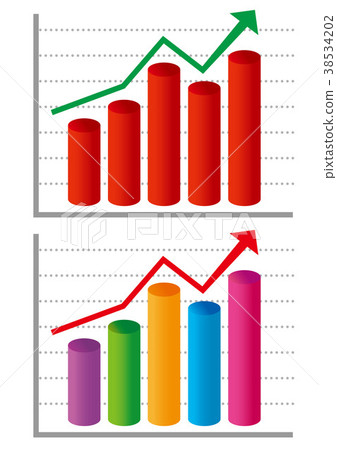Graph sales up dotted line - Stock Illustration [38534202] - PIXTA