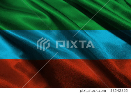 Dagestan republic flag 3D illustration symbol. Dag - Stock Illustration ...
