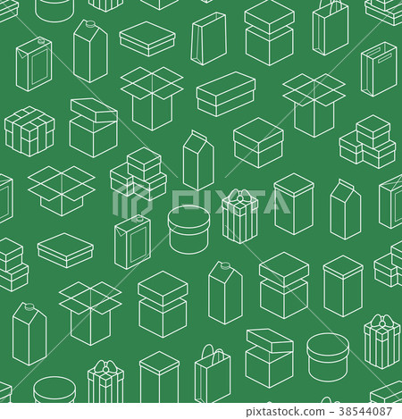 Boxes Seamless Pattern Background. Vector - Stock Illustration ...